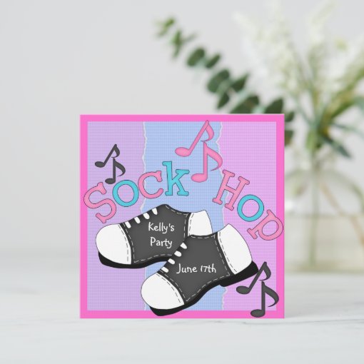 Sock Hop Party Invitations | Zazzle