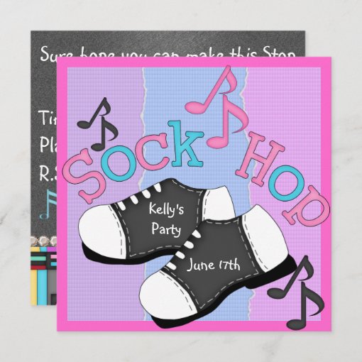 Sock Hop Party Invitations | Zazzle