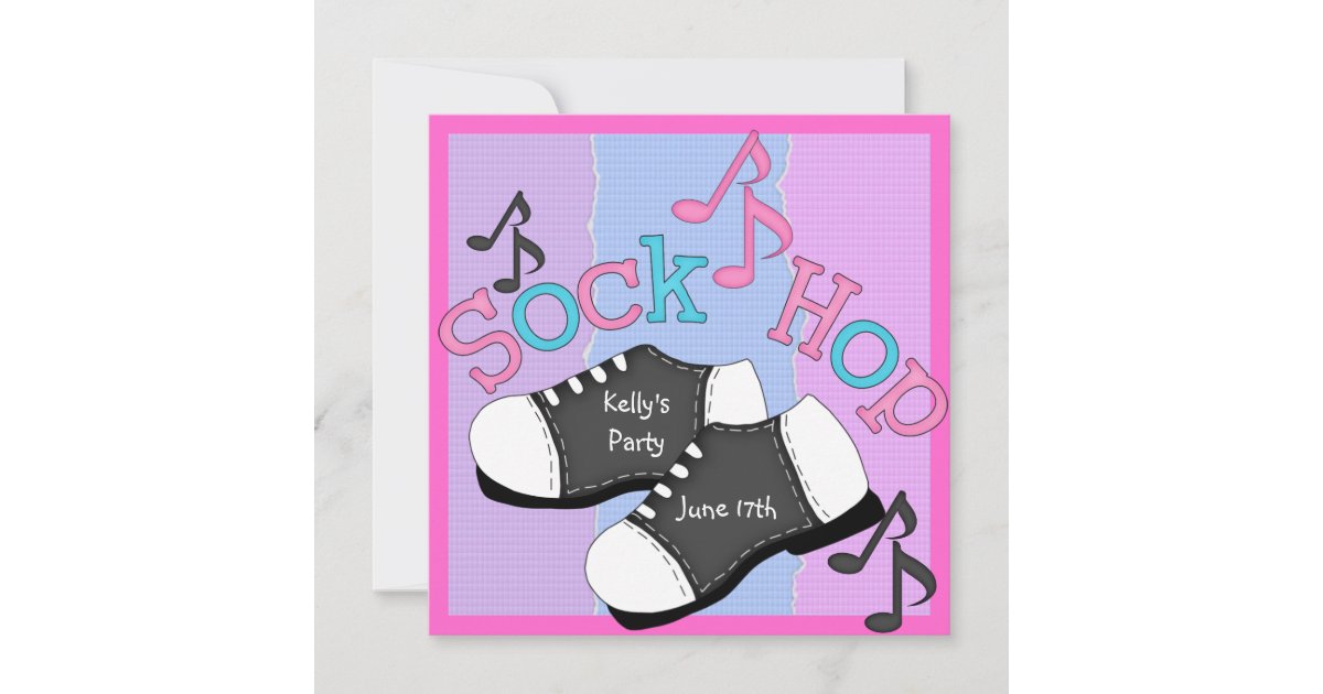 Sock Hop Party Invitations | Zazzle