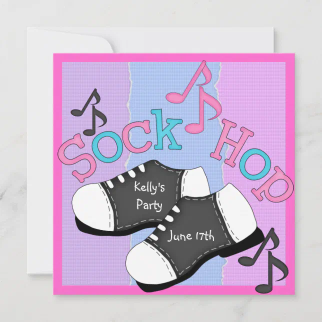 Sock Hop Party Invitations | Zazzle