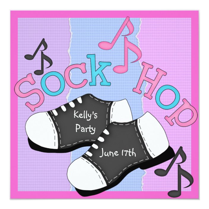 Sock Hop Party Invitations | Zazzle.com