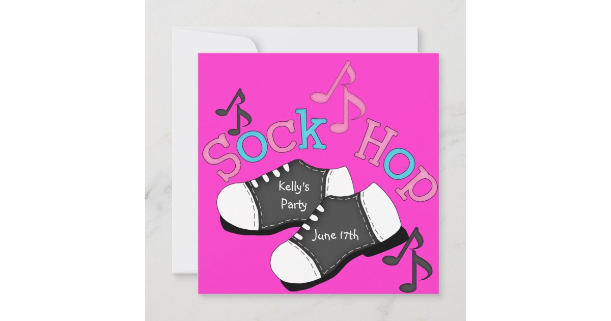 Sock Hop Party Invitations | Zazzle