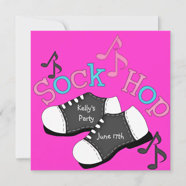 Sock Hop Party Invitations | Zazzle