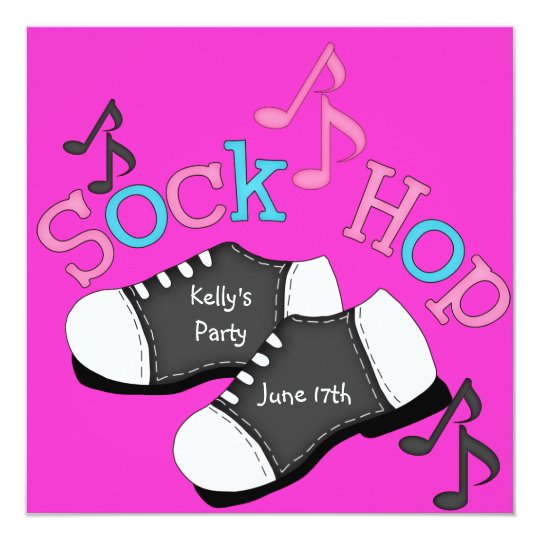 Sock Hop THEME Party Invitations | Zazzle.com