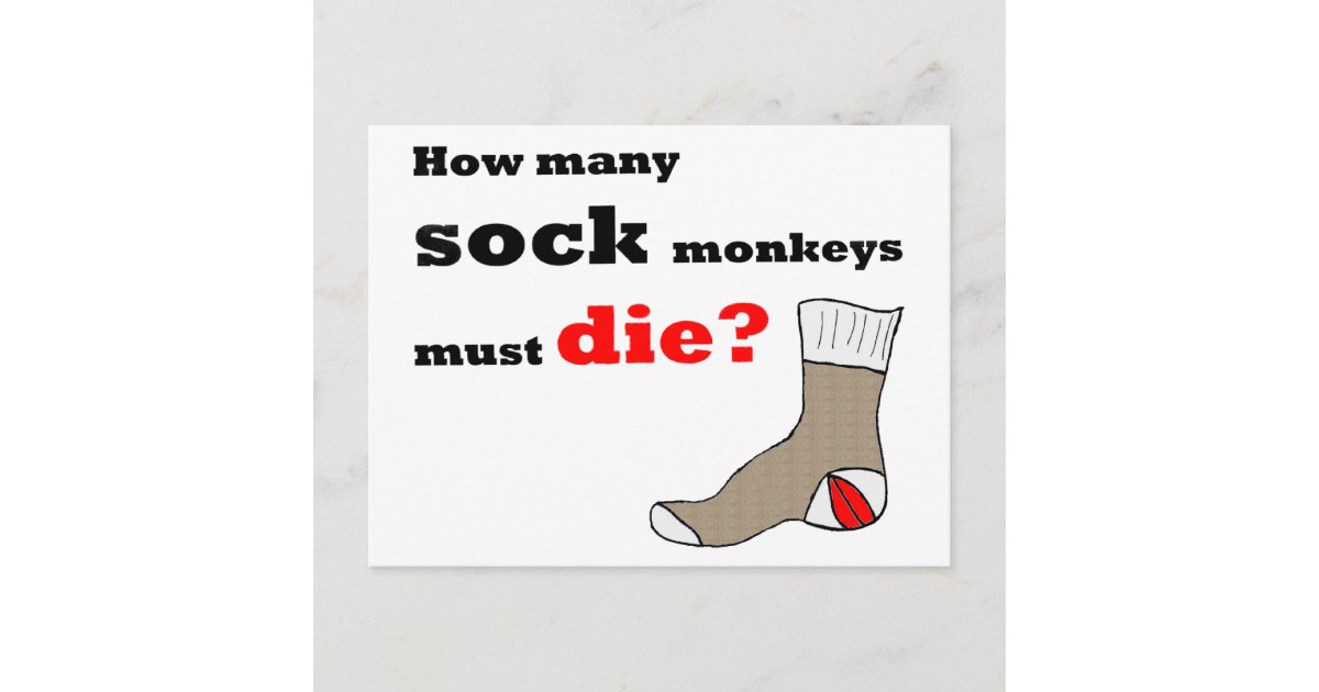 Sock Monkey Activist Postcard | Zazzle