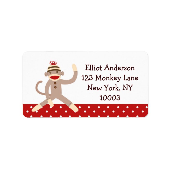 Sock Monkey Address Labels | Zazzle.com