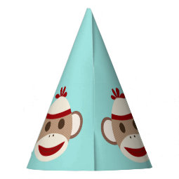 Sock Monkey Birthday Party Hat | Zazzle
