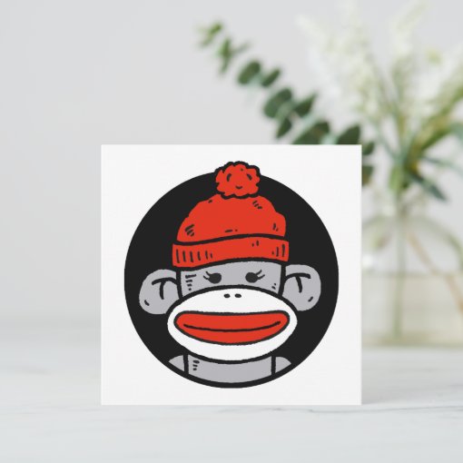 Sock Monkey Card / Invitation | Zazzle