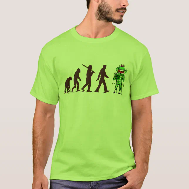 Sock Monkey Evolution T-Shirt | Zazzle