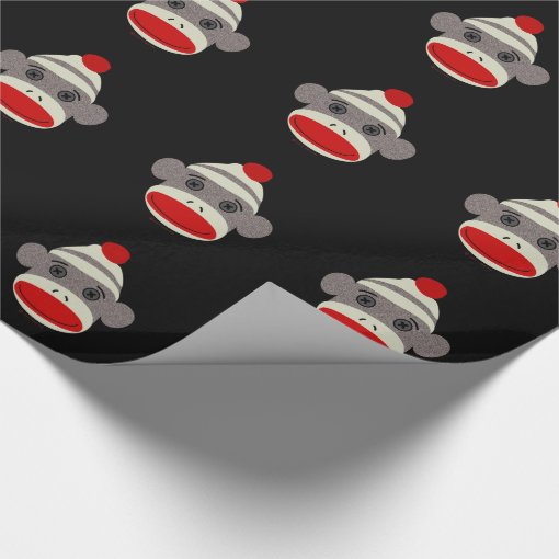 Sock Monkey Face Gift Wrapping Paper | Zazzle