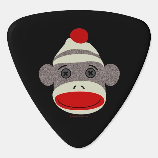 Sock Monkey Face Guitar Pick | Zazzle.com