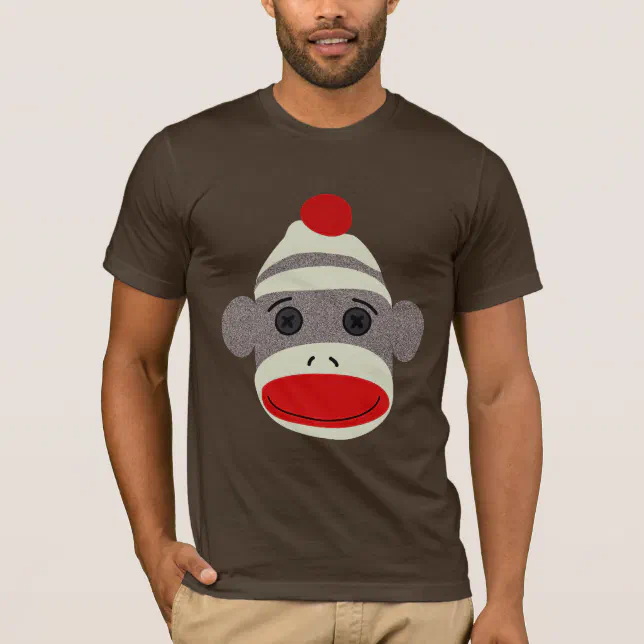 Sock Monkey Face T-Shirt | Zazzle