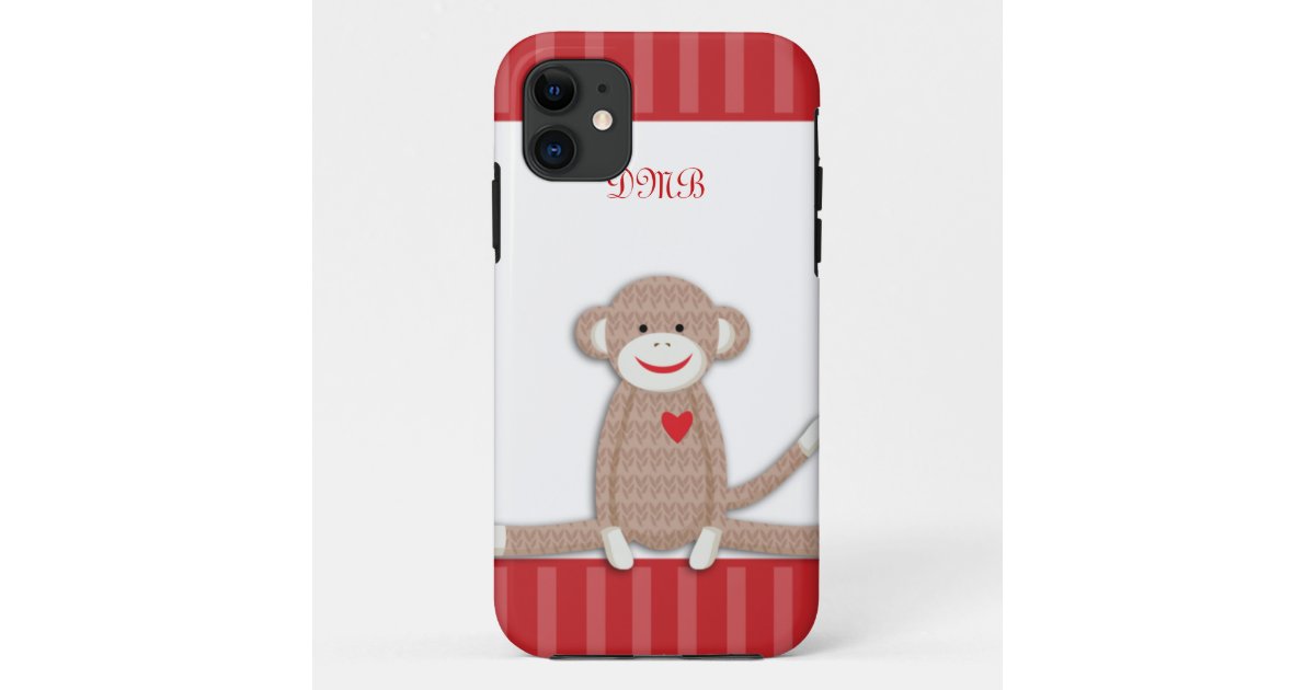 Sock Monkey Monogram iPhone 5 Case | Zazzle