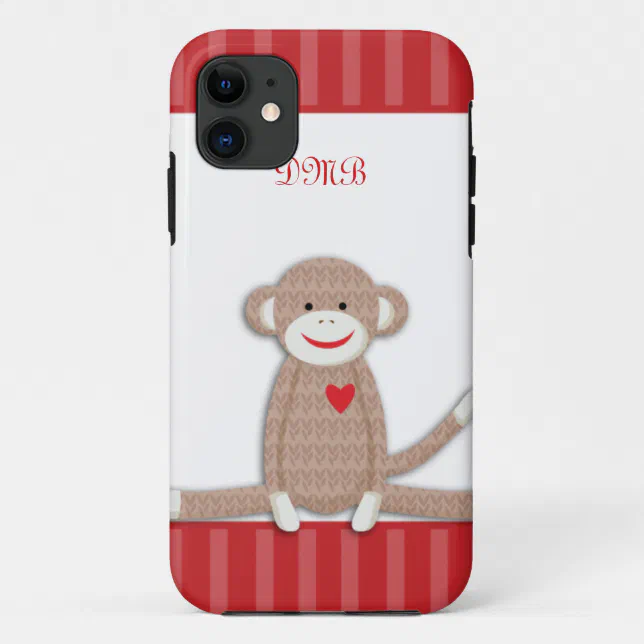Sock Monkey Monogram iPhone 5 Case | Zazzle