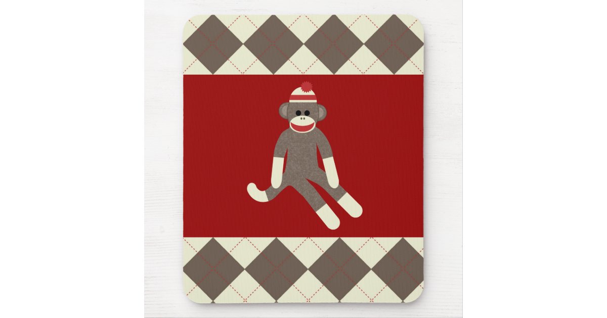 Sock Monkey Mouse Pad | Zazzle
