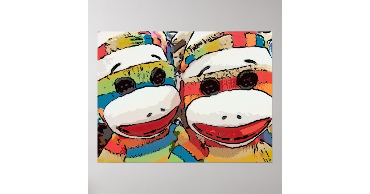 Sock Monkey Poster | Zazzle