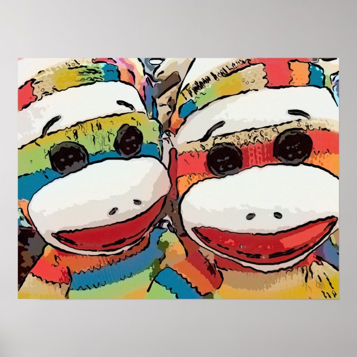 Sock Monkey Poster | Zazzle