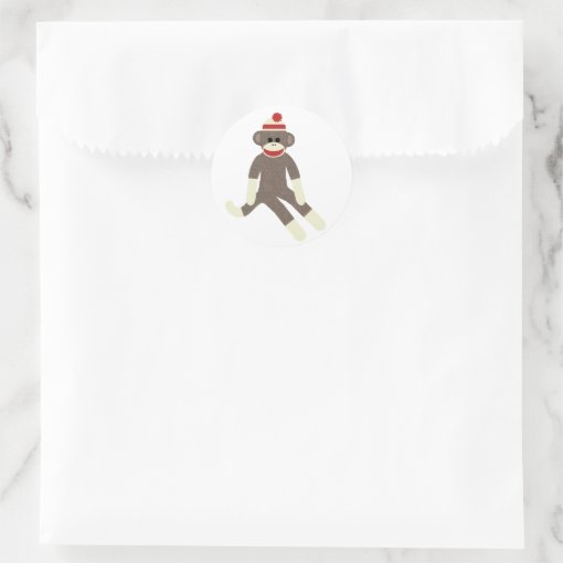 Sock monkey sticker | Zazzle