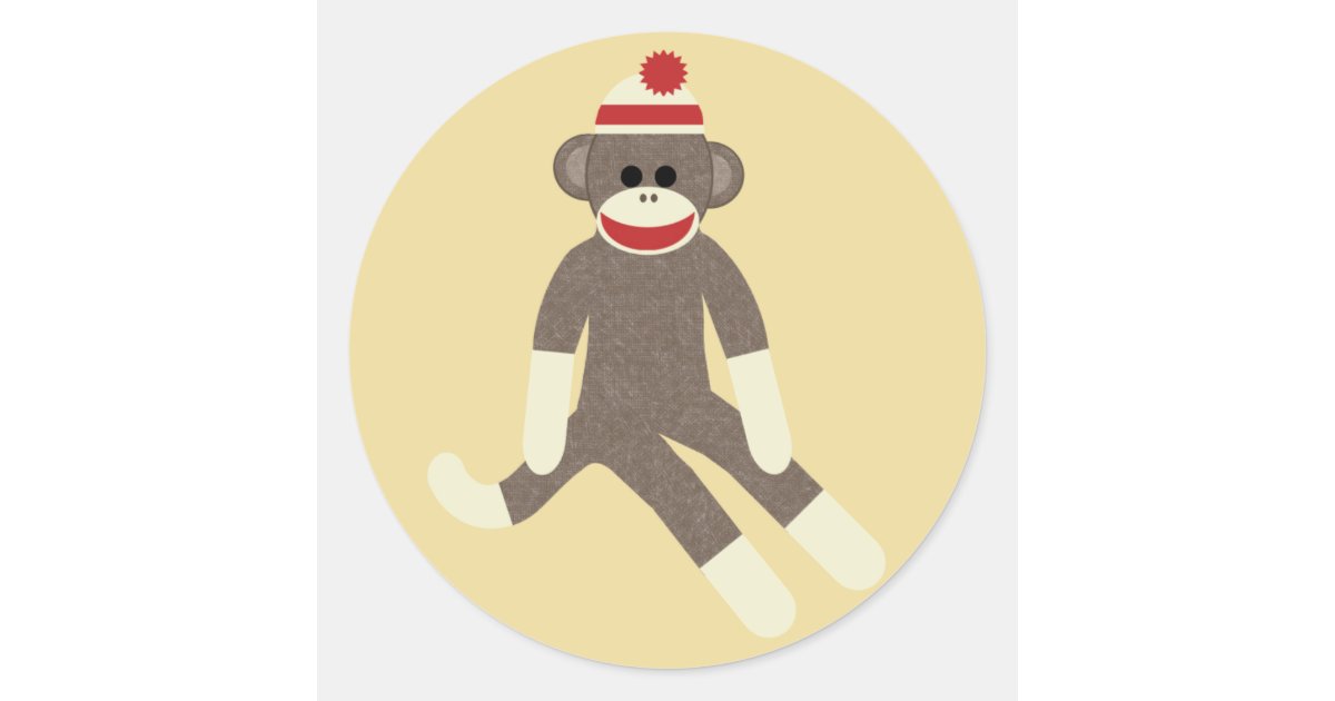 sock monkey stickers | Zazzle