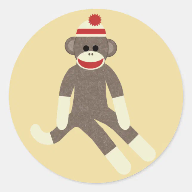sock monkey stickers | Zazzle