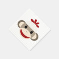 Sock Monkey White Paper Napkins | Zazzle