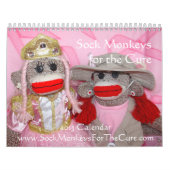 Sock Monkeys for the Cure Wall Calendar | Zazzle