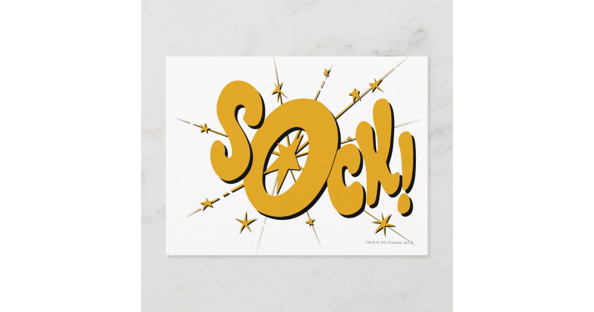 SOCK! POSTCARD | Zazzle