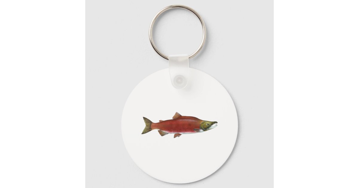 Sockeye Salmon Keychain | Zazzle