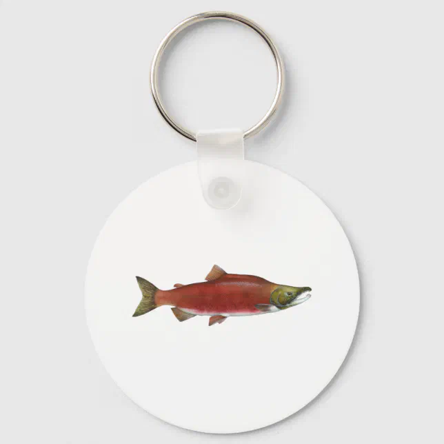 Sockeye Salmon Keychain | Zazzle