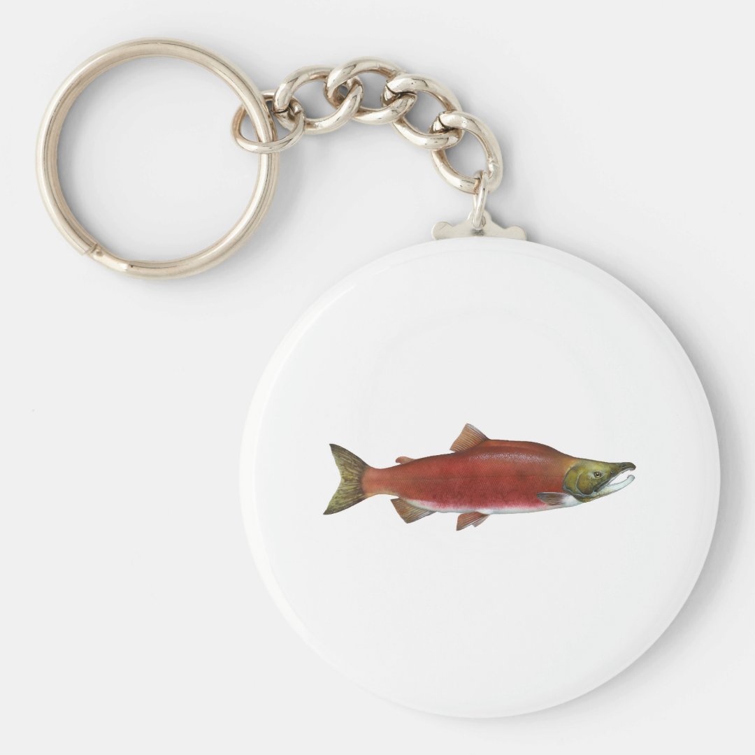 Sockeye Salmon Keychain | Zazzle
