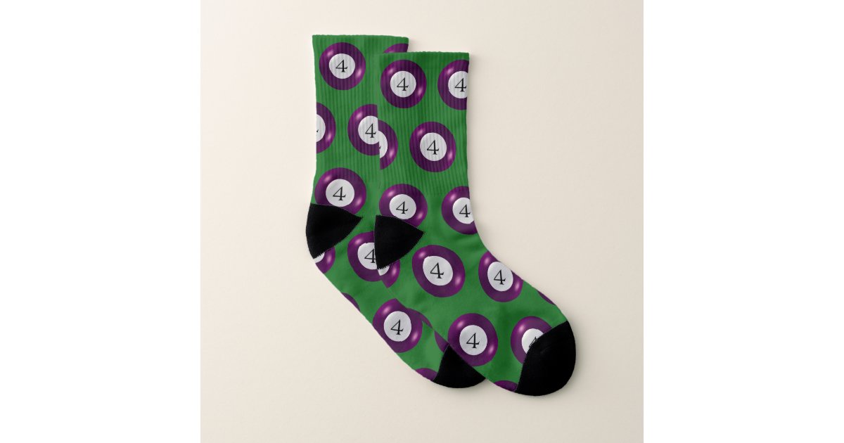 Socks - Billiards - 4 Ball | Zazzle