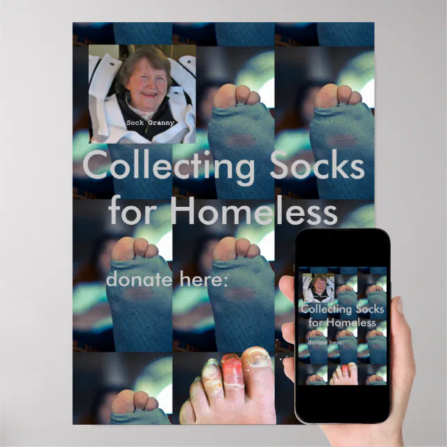 Socks for Homeless Poster | Zazzle