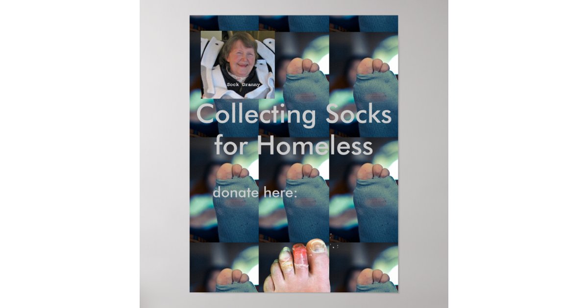 Socks for Homeless Poster | Zazzle