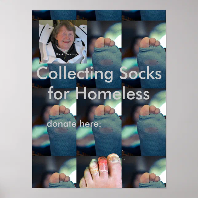 Socks for Homeless Poster | Zazzle