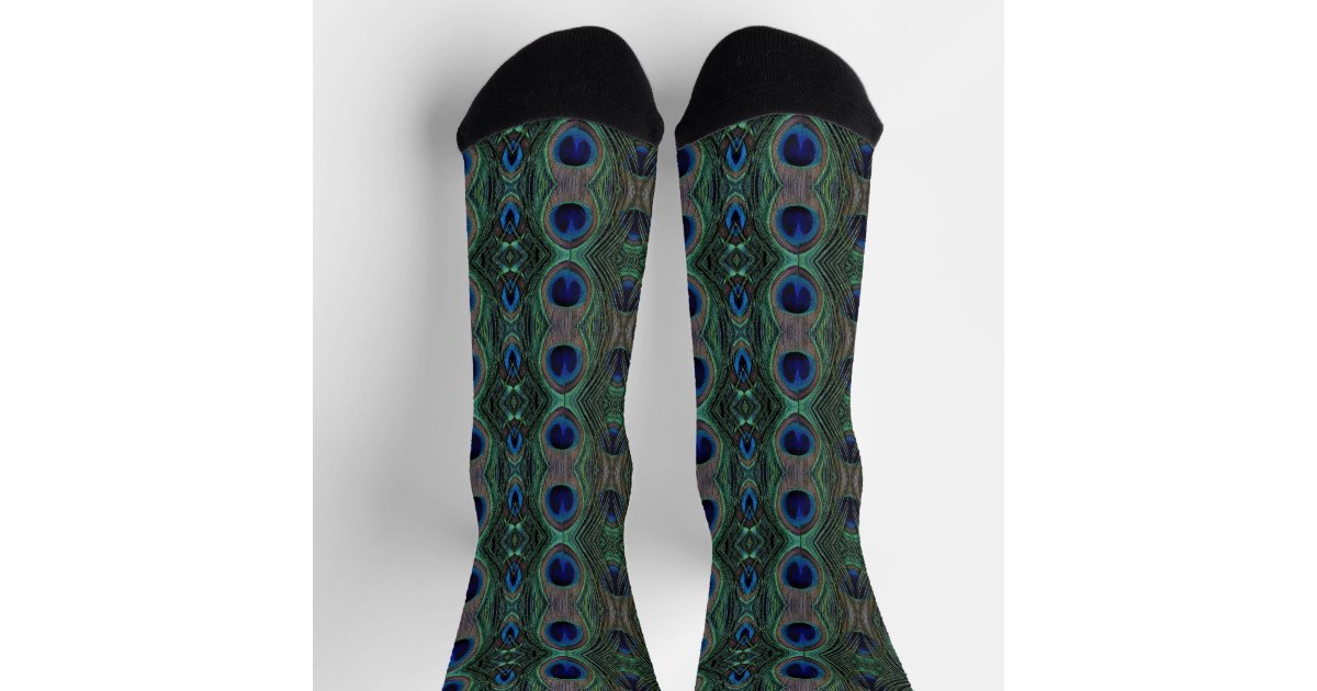 Socks - Peacock Feathers | Zazzle