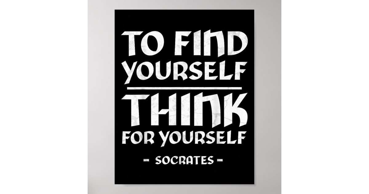 Socrates Self Awareness Stoicism Quote Greek Philo Poster | Zazzle