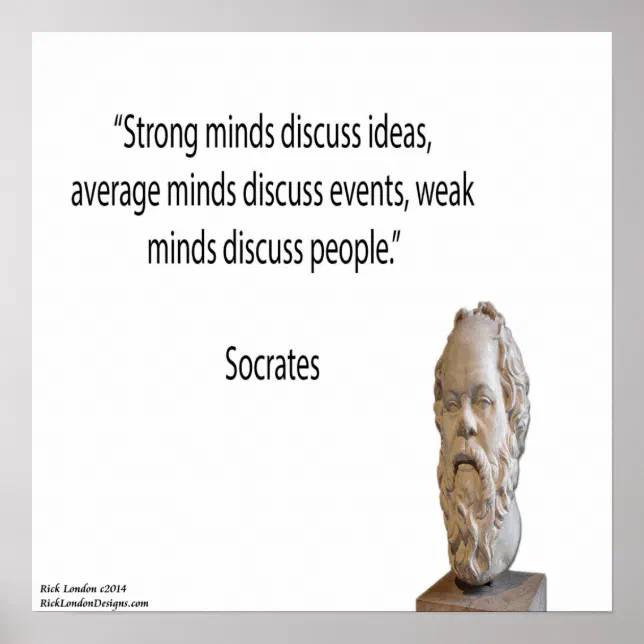 Socrates & Strong Minds Quote Poster | Zazzle
