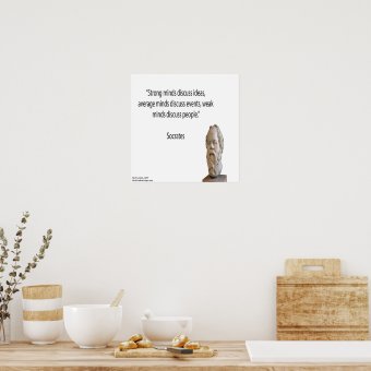 Socrates & Strong Minds Quote Poster | Zazzle