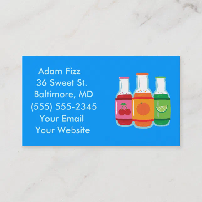 Soda Pop Bottle Business Cards | Zazzle