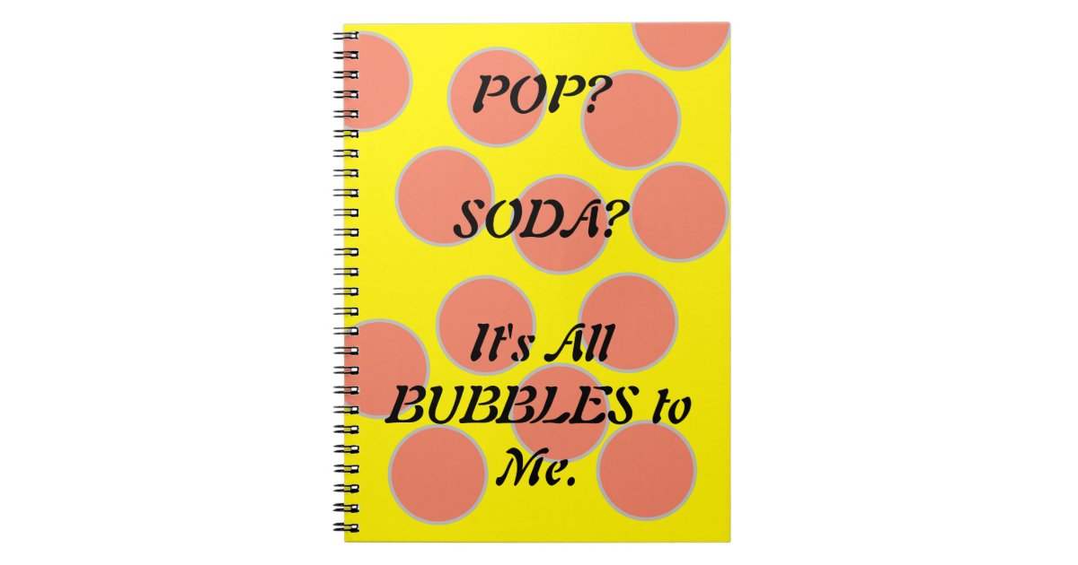 Soda pop bubbles Spiral Photo Notebook | Zazzle