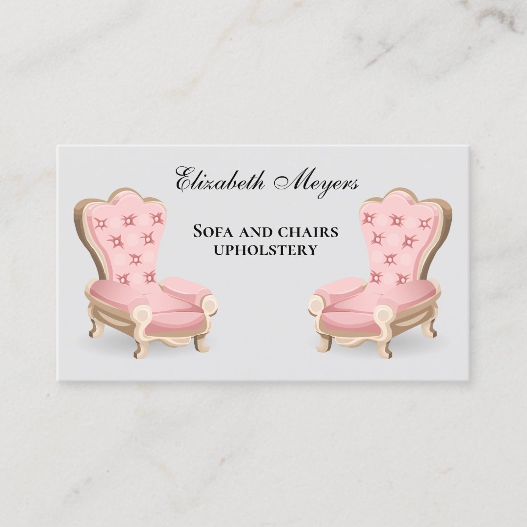 Sofa and Chairs Upholstery Business Card | Zazzle
