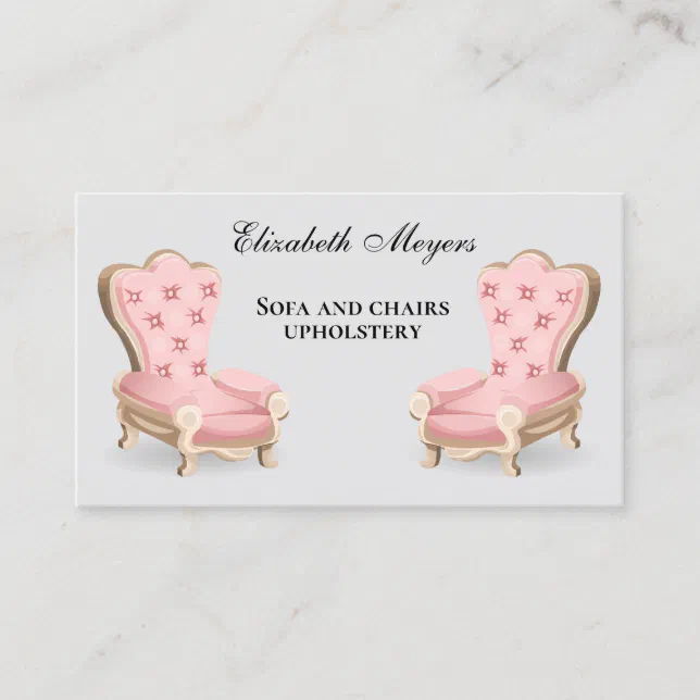Sofa and Chairs Upholstery Business Card | Zazzle