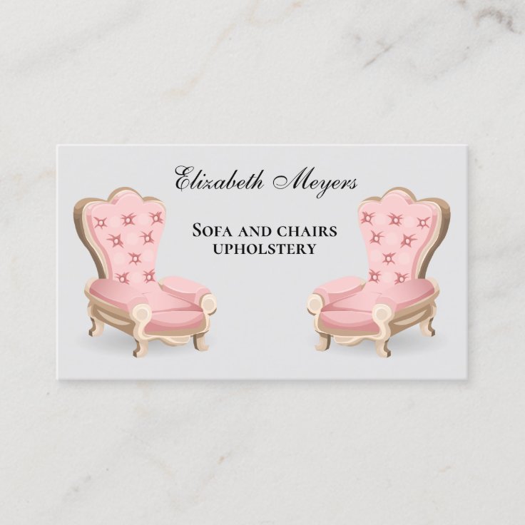 Sofa and Chairs Upholstery Business Card | Zazzle