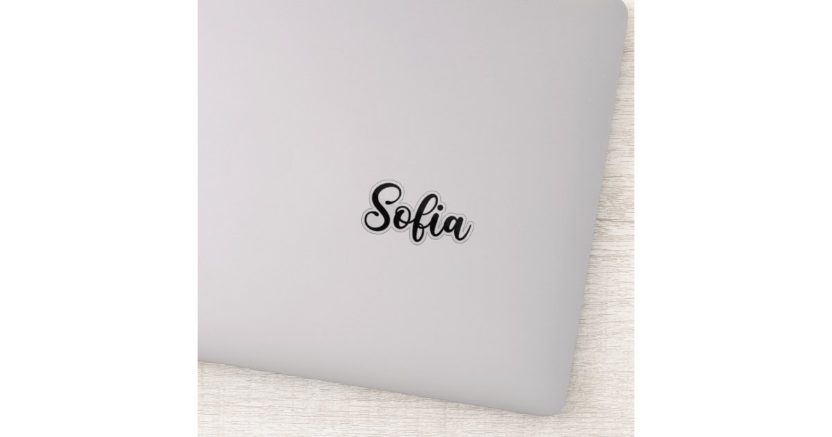Sofia Name - Handwritten Calligraphy Sticker | Zazzle