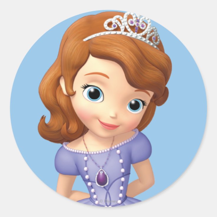 Sofia the First 1 Classic Round Sticker | Zazzle