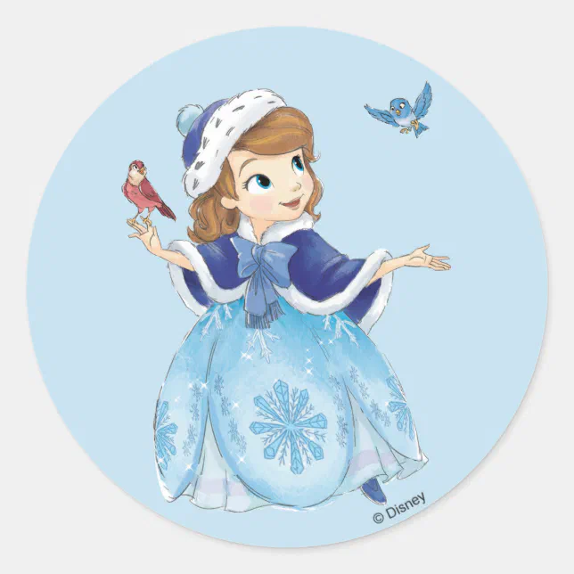 Sofia the First | Sofia The First With Friends Classic Round Sticker ...