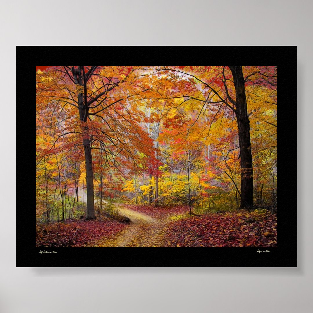 Soft Autumn Rain Poster | Zazzle