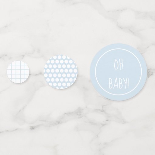 Soft Blue Baby Shower Patterns | Table Confetti | Zazzle