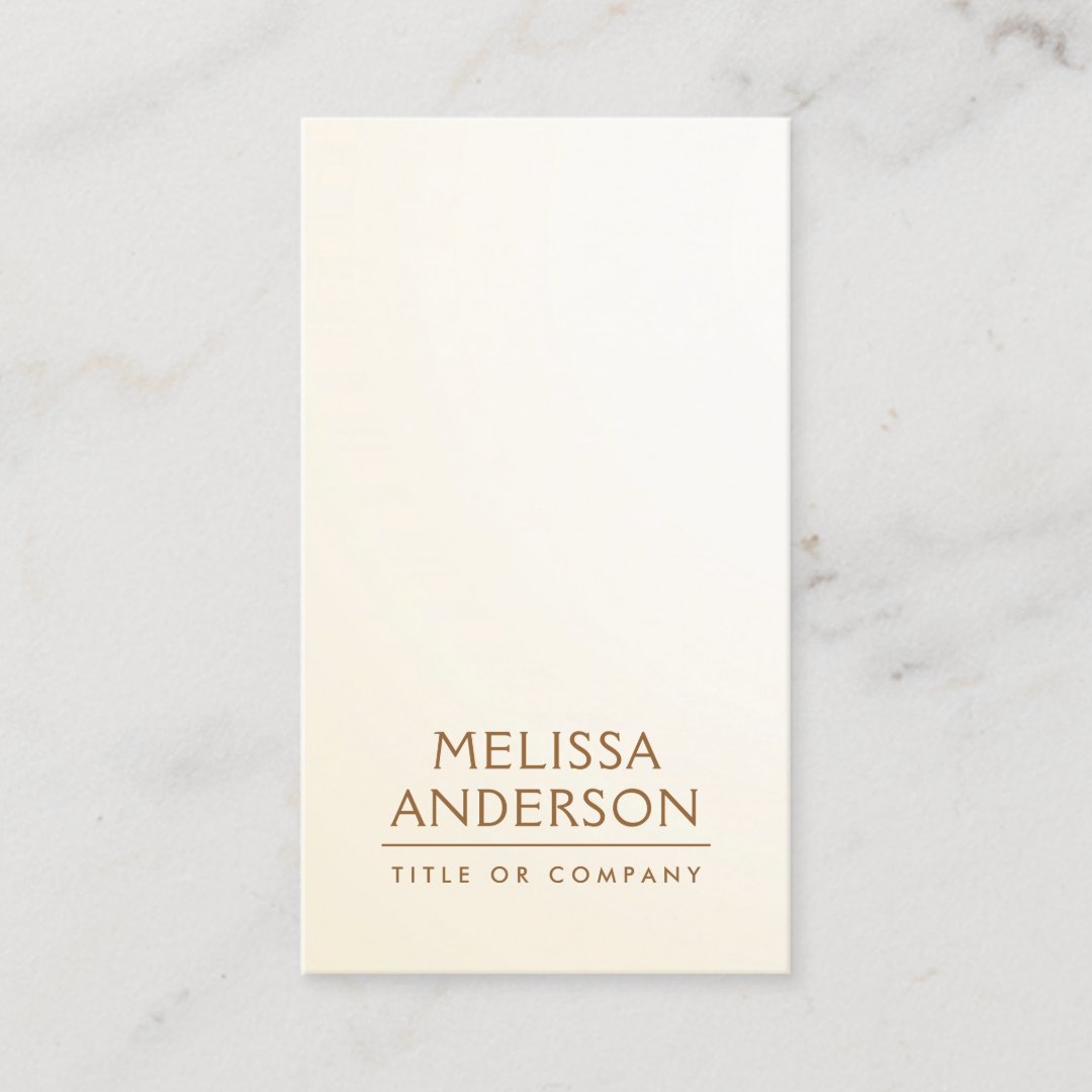 Soft cream ivory modern minimalist professional business card | Zazzle