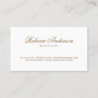 Soft cream ivory satin gradient chic pretty script business card | Zazzle
